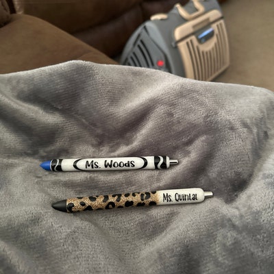 6 Piece Glitter Leopard Print Office Supply Set, Resin Scissors, Resin ...