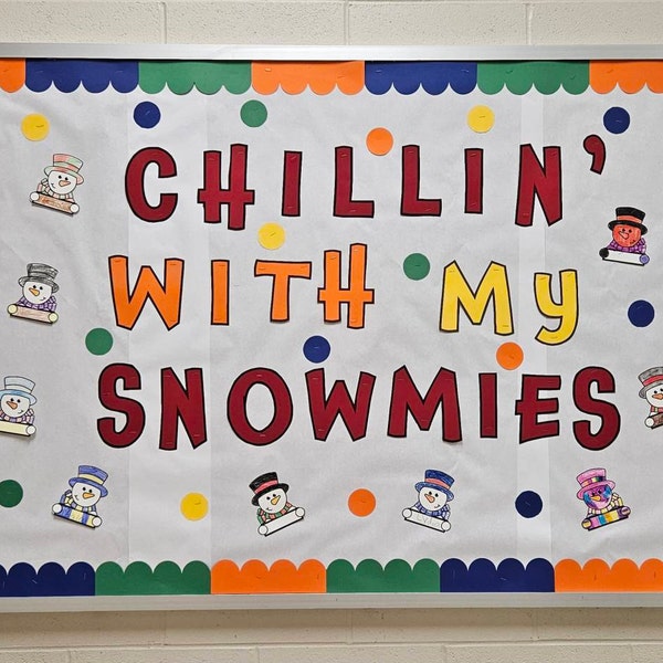 Snowman Christmas Bulletin Board Kit || December Bulletin Boards ...