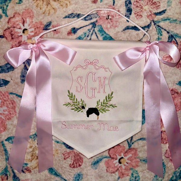Custom Baby Banner With DOG Baby Banner, Welcome Banner, Hospital Door ...
