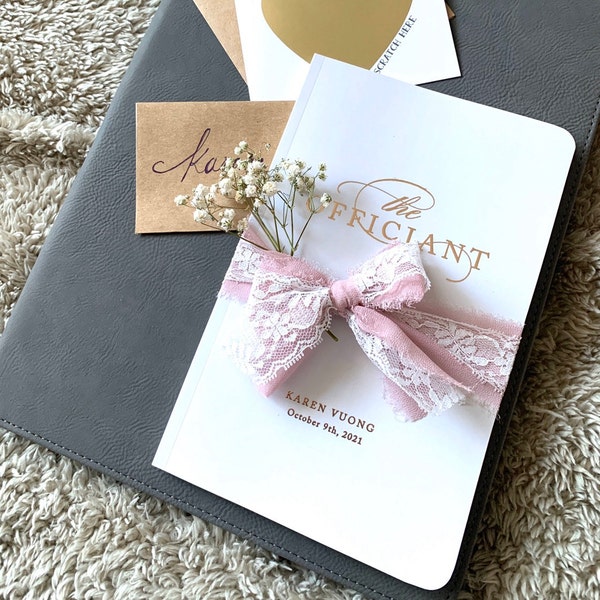 Personalized Officiant Book, Wedding Officiant Book, Officiant Notebook ...