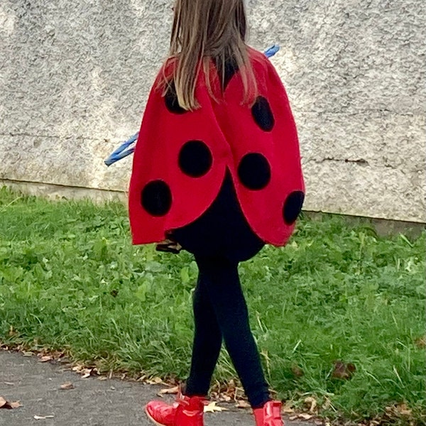 Ladybug Costume, Toddler Girl Halloween Costume, Ladybird Red Cape ...