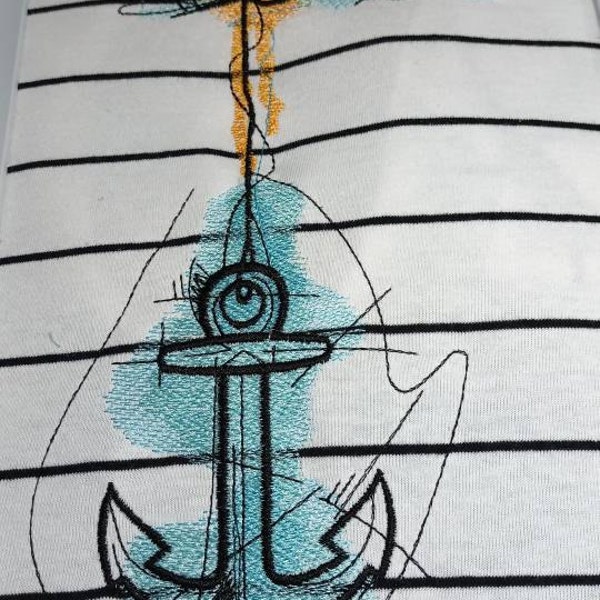 Paper Boat Machine Embroidery Designs, Ship and Anchor Embroidery ...