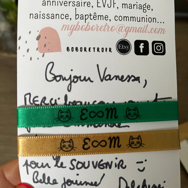 Bracelet ruban personnalisé avec écrou de FERMETURE pour EVJF, annonce ...