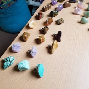 Knobs Stone Knobs Cabinet Knobs Turquoise Magnesite Crackle | Etsy