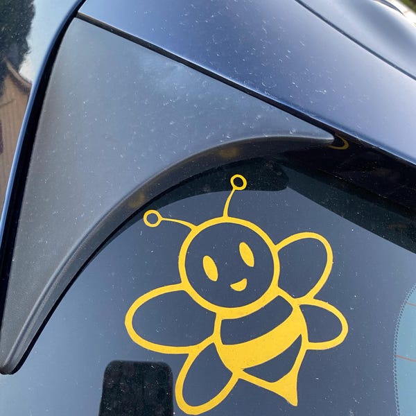 Cute Bee Custom Vinyl Decal Sticker - Choose Your Color and Size - Bee ...