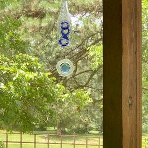 Handmade Fused Glass, Windchime Recycled Bottle Rings Suncatcher - Etsy