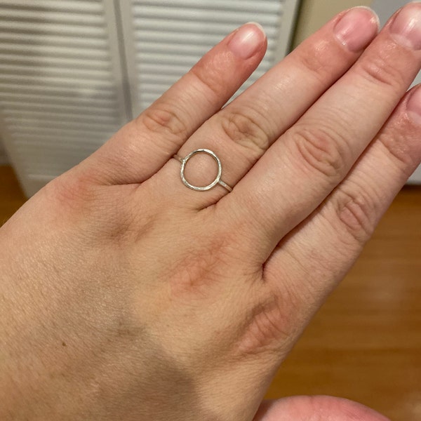 Karma Circle Ring in Sterling Silver - Etsy UK