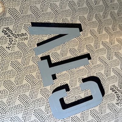 Double-layer Monogram Decal, Shadow Block Monogram, Monogram Sticker ...