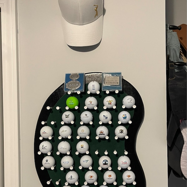 Putting Green Shaped Golf Ball Display - Etsy