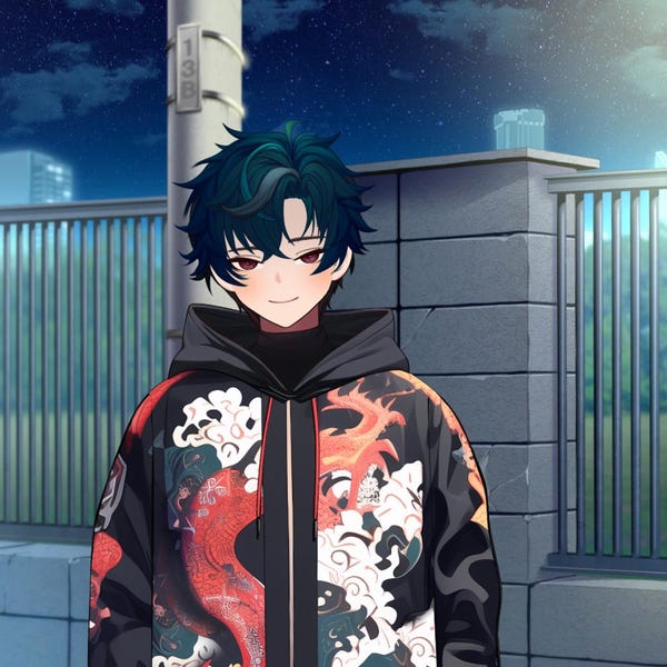 PNGTUBER Jay, the Demon Boy 5 Emotions Vtuber Premade Assets for ...