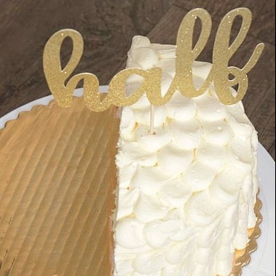 Half Cake Topper Glitter Smash Cake Topper. Half Birthday. Six Month ...