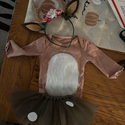 Whimsical Kids Deer Costume With Antler Headband - Etsy