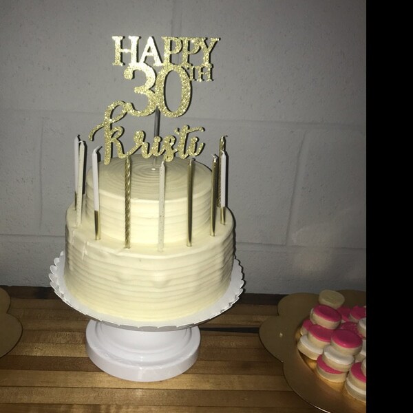 Custom 30th Birthday Cake Topper: Cardstock Party Decor - Etsy
