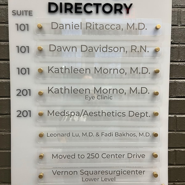 Apartment Sign Set, Suite Number Sign, Acrylic Resident Sign, Wall ...