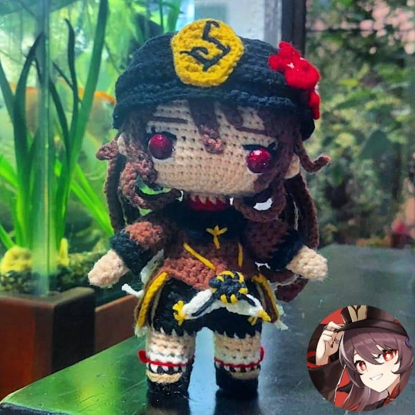 Crochet PDF Pattern: "hu Tao & Boo Tao" Chibi Amigurumi - Etsy