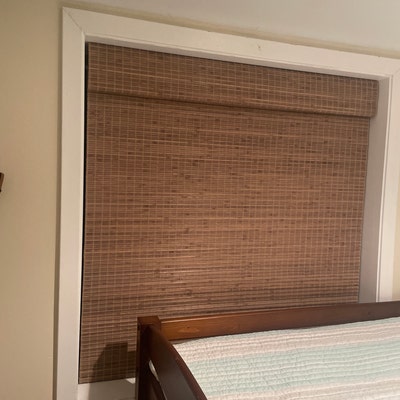 MOOD Cordless Bamboo Roman Shades, Natural Wood Collection - Etsy