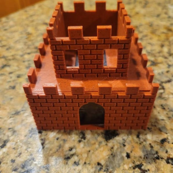 Super Mario Brothers Inspired Castle - 4:3 Aspect Ratio - 3D Printed - Etsy