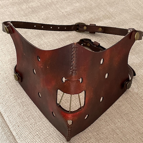Mask Leather, Protective Face Mask. Brown. Ready to Ship! 100% Hand ...