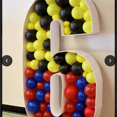 Number 6 All Sizes from 1ft to 5ft/mosaic Numbers From Balloons/pdf ...