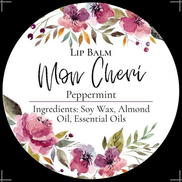 Floral Watercolor Round Label. Edit Product Label Template Online ...