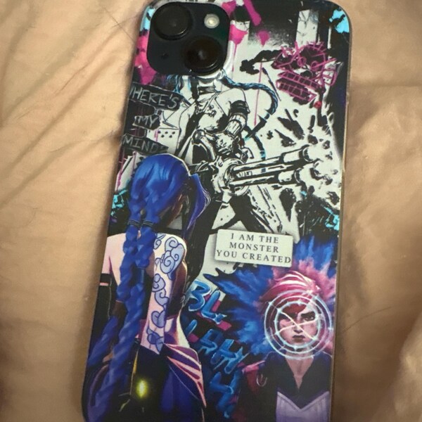 Aesthetic Arcane Phone Case Jinx Game Cover for iPhone 16 Pro, 15, 14 ...