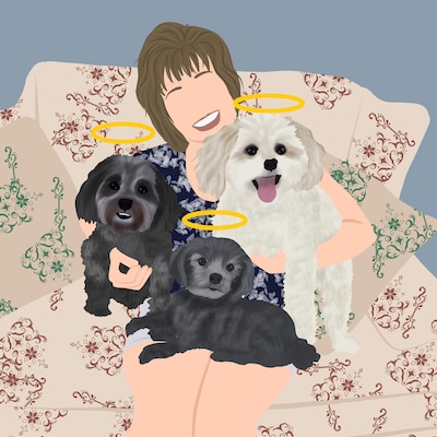 Group Portrait, Group Drawing, Drawing From Photo,digital Drawing ...