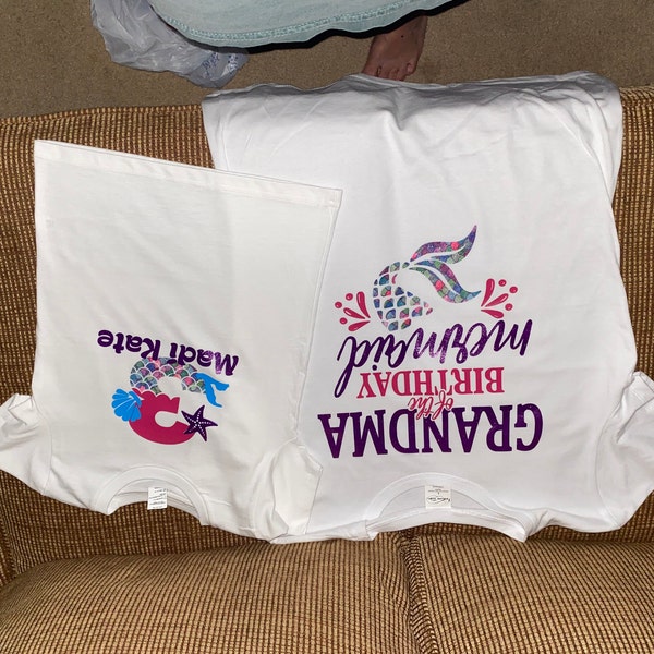 Mermaid Birthday Girl Family Members Bundle, Birthday Girl Svg, Mermaid ...