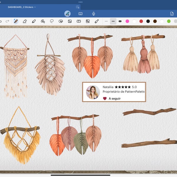 Watercolor Macrame Clipart, Boho Clipart, PNG, Rainbow Macrame, Macrame ...