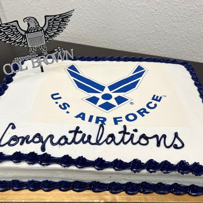 Colonel Rank Eagle Personalized Cake Topper - Etsy