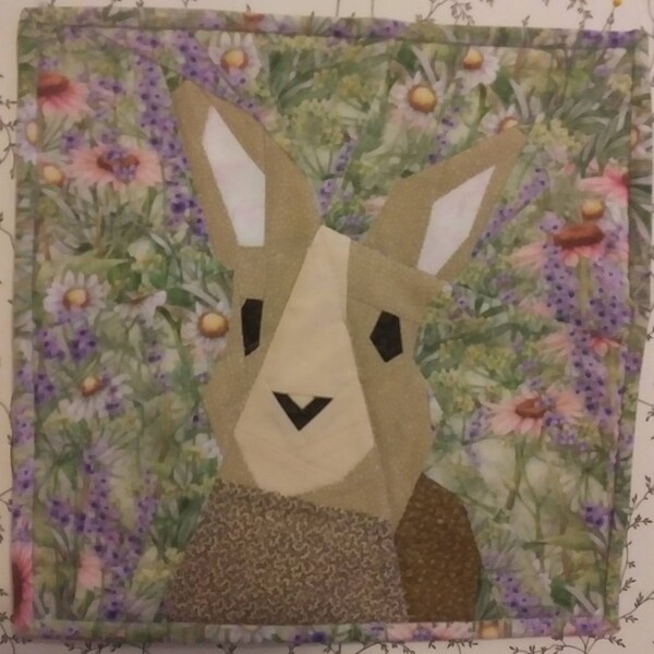 Rabbit Portrait - Easy Foundation Paper Pieced Quilt Pattern - Etsy