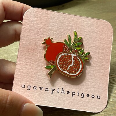 Pomegranate Enamel Pin - Etsy