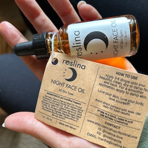 Oily Skin Night Balancing Botanical Serum Organic Facial Serum ...