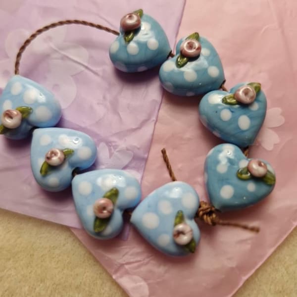 THE MAGIC LIGHT Roses Glass Beads, 12mm Special Formula Dichroic Glass ...