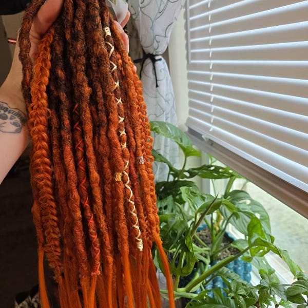 Dark Brown Human Hair Dreadlock Extensions Single Ended Dreadlocks Real ...