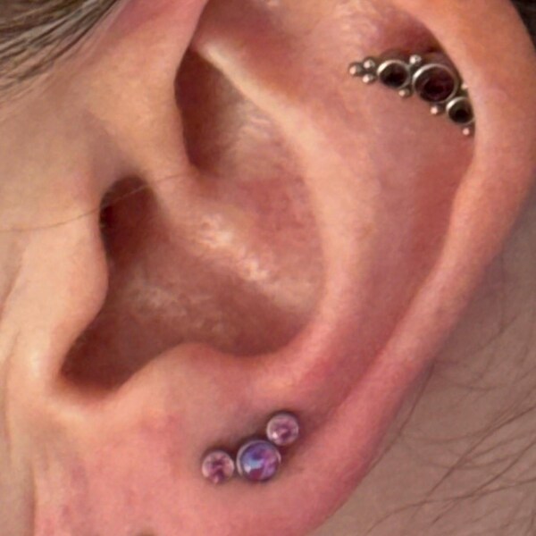 ASTM F136 Titanium 3mm Pitted Hammer Effect Flat Disc Curved Screw or L ...