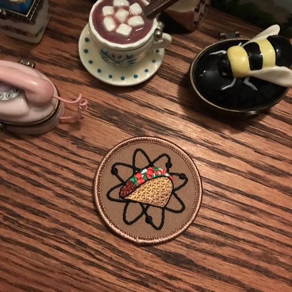 Atomic Taco Patch 2 Inch Diameter Embroidered Patch - Etsy