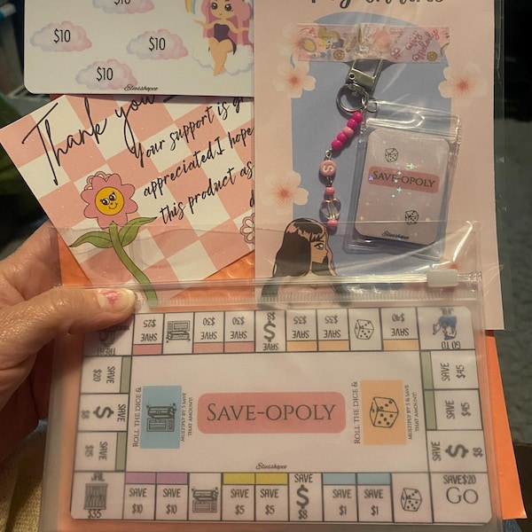 Save-opoly Savings Challenge With Charm - Etsy