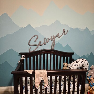 Large Name Sign for Wall Baby Name Cutout for Nursery Big Name Sign for ...