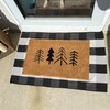Doormat Christmas Tree, Cabin Decor, Holiday Doormat, Winter Doormat ...