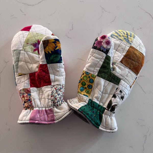 Upcycled Quilt Mittens Sewing Pattern: Woven Fabrics (digital Pattern ...