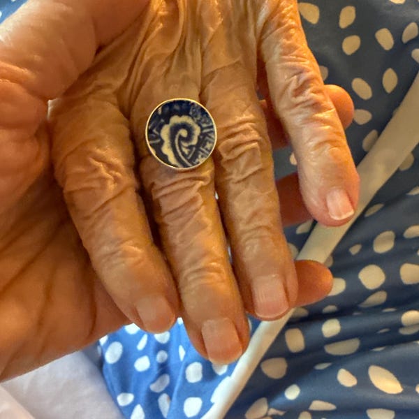 Broken China Jewelry Blue Willow China Rings Handmade With Upcycled ...