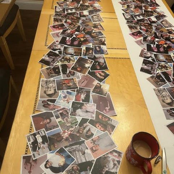 Custom Photo Collage Table Runner Canva Template | Printable Memorial ...