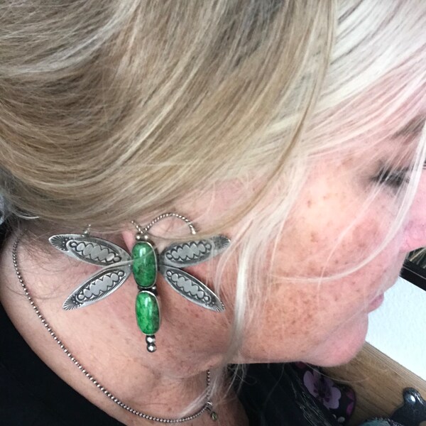 Navajo Artisan-tyler BROWN-3 Panel-lapis Cluster 2" Width Sterling Cuff ...