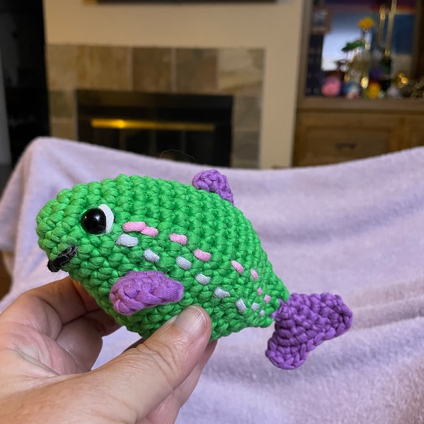 PATTERN: Ripple the Rainbow Trout Pattern - Amigurumi Rainbow Trout ...