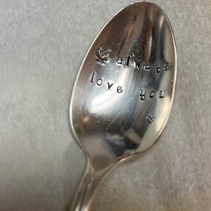 Hand Stamped Vintage Silver Wedding / Anniversary Spoons | Etsy