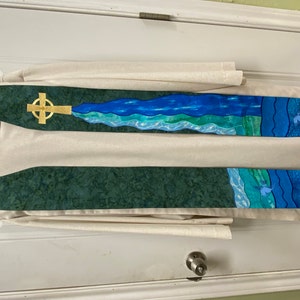 Green Pieced Stole, Ordinary Time Liturgical Stole - Etsy