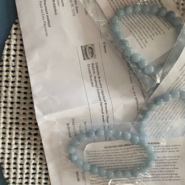Celestite Bracelet | Spiritual Bracelet | Peace, Awareness, Rebirth ...