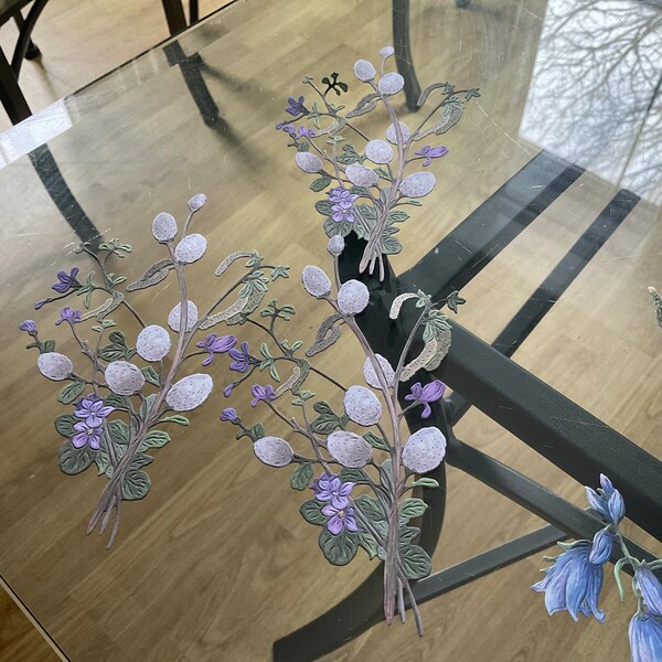 Large Lilac Flower Die Cuts X 4, Wild Flower Die Cuts, Card Toppers ...