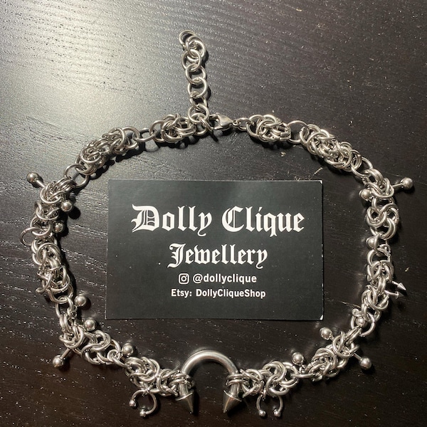 PIERCED 2 BRACELET - Stainless Steel Chainmaille Goth Alternative ...