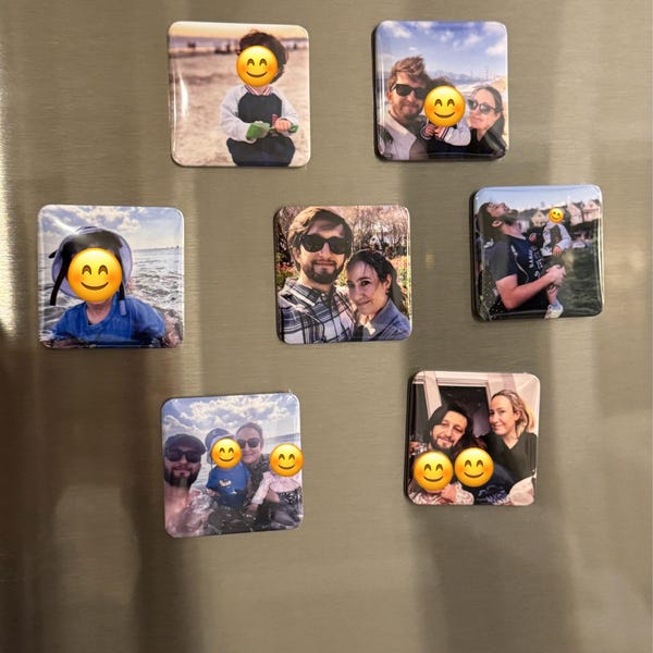 Custom 9 Photo Magnets 2"x2" | Personalized Gift for Couples Holiday ...